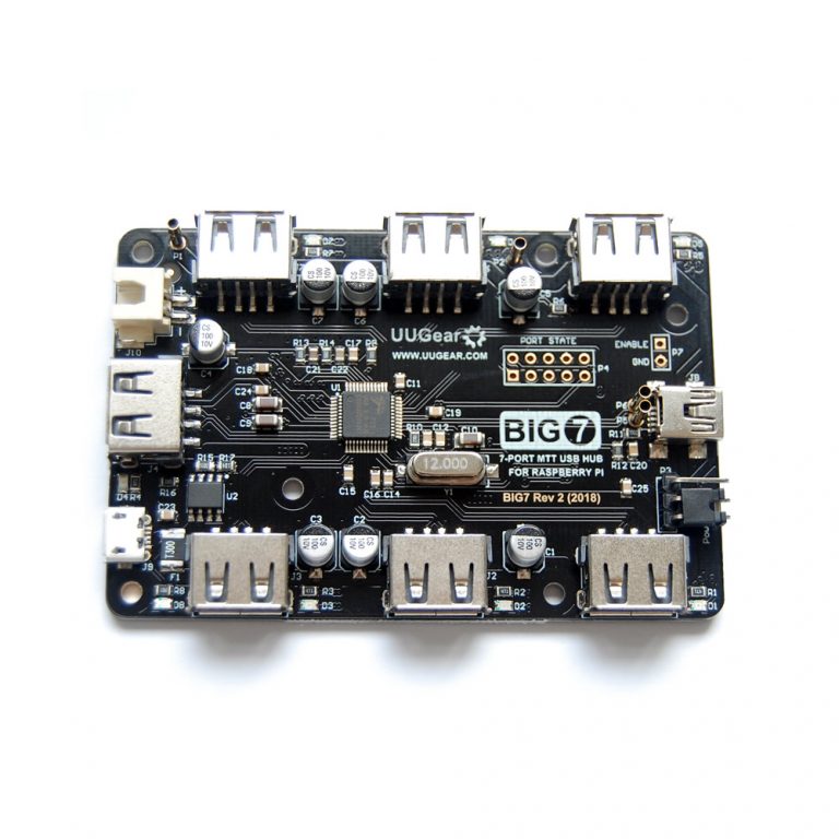 BIG7: 7-Port MTT USB Hub for Raspberry Pi (Rev 2) – UUGear